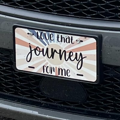 Wildflower License Plate, Minimal Floral License Plate, Boho License ...
