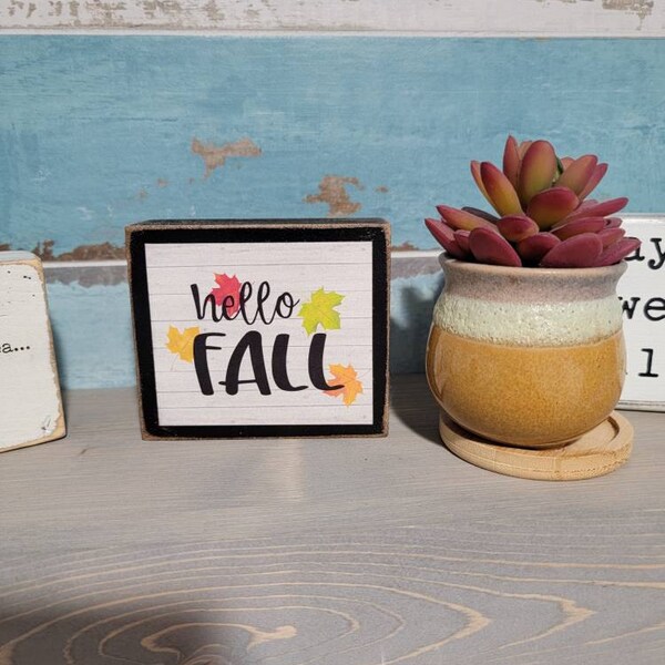 Fall Decor, Thanksgiving Decor, Fall Signs, Tiered Tray Decor, Mini ...