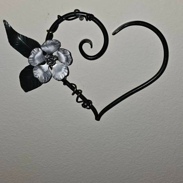 Forged Iron Heart Wall Artwork - Personalized Metal Sculpture - Wedding ...