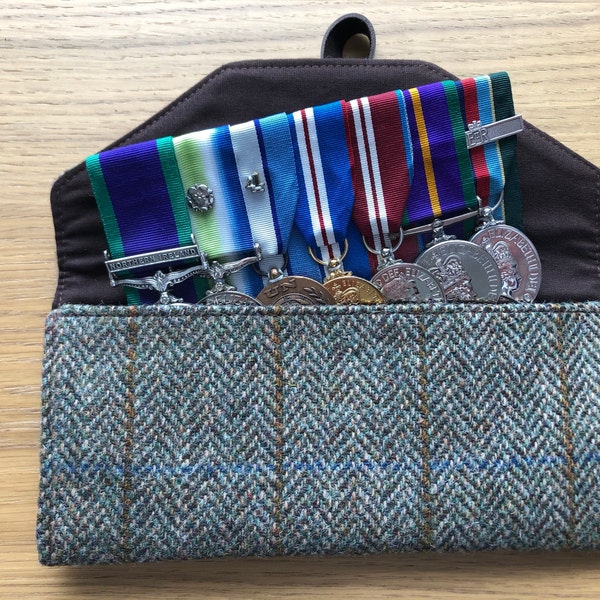 Made to Order Military Medal Pouch, Harris Tweed Medal Storage, War ...