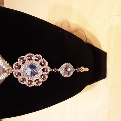 Beading Pattern Tutorial Rivoli Bezel Pendant Cosmic - Etsy