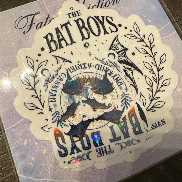 Wings Blue Gold Bat Boys Rhysand Azirel Cassian Holographic Sticker ...