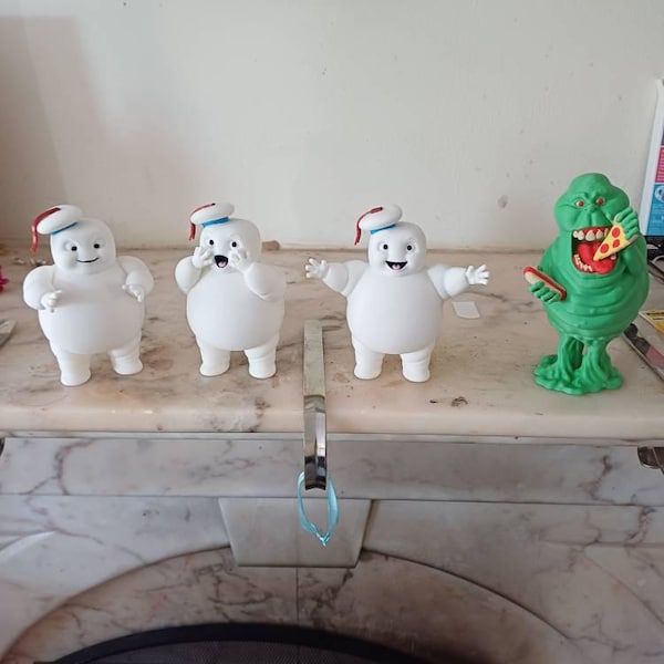 3 Adorable Ghostbusters Mini Stay Puft Marshmallow Man Figurines (3 ...