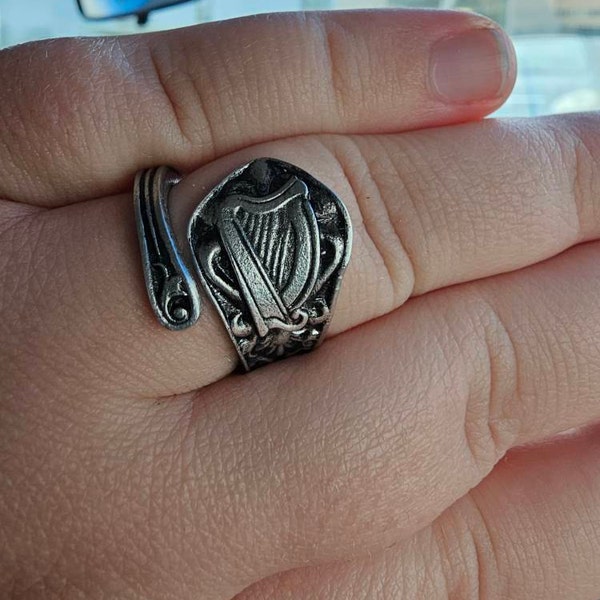 Harp Ring - Adjustable - Wrap Style - Handcrafted by Doctor Gus ...