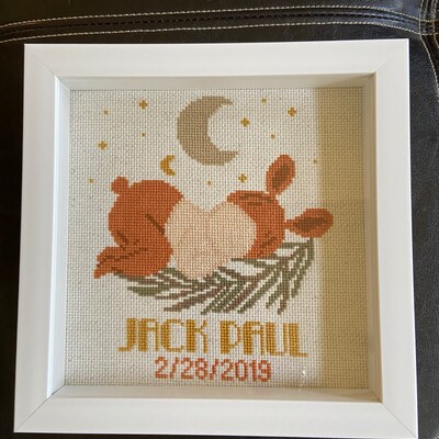 Personalized Cross Stitch, Baby Counted Cross Stitch Pattern, Birth ...