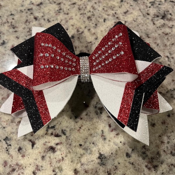 Satin Competition Cheer Bow With Rhinestones | All-stars | Cheer Team ...