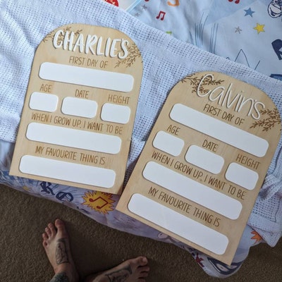 Personalised First Day Board, Customisable First Day Board, Kids First ...