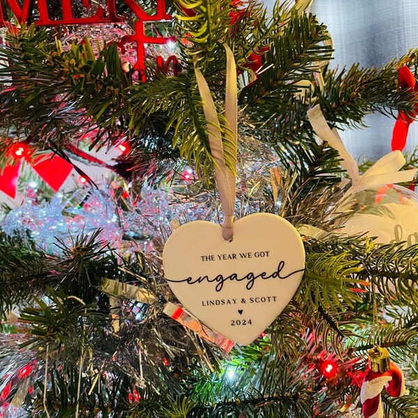 First Christmas Engagement Bauble, Newly Engaged Keepsake Gift, the ...