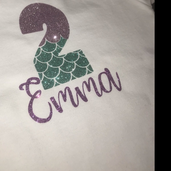 Mermaid Numbers 1 2 3 SVG Instant Download Design, Baby Mermaid Age ...