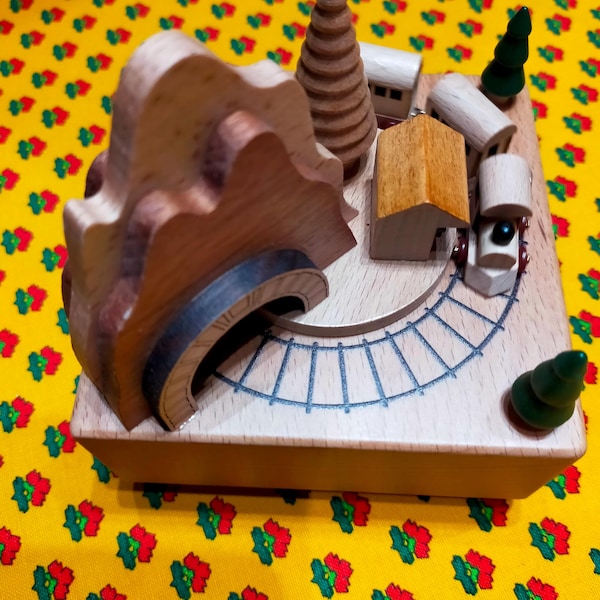 Wooden Music Box, Custom Wooden Handmade Music Box, Train Birthday ...