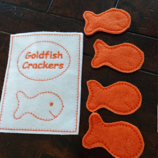 Felt Crackers, Fish Crackers, Gold Crackers, Play Food, Play Kitchen ...