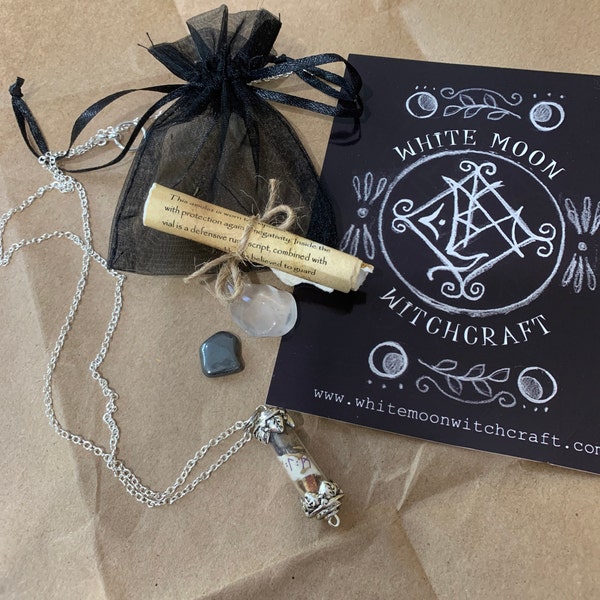 Witchcraft Amulet - Protection - Wiccan Jewelry Witchy Necklace Occult ...