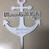 Personalized Anchor Cake Topper, Nautical Wedding Cake Topper, Naval ...