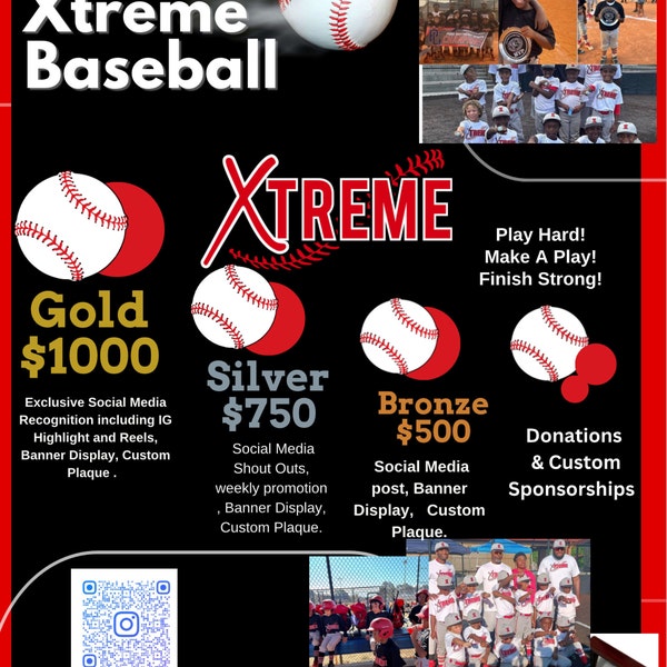 Baseball Fundraiser | Sponsor My Uniform | Baseball Team Ideas - Etsy