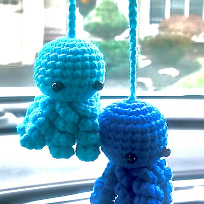 Rear View Mirror Octopus Toy - Etsy