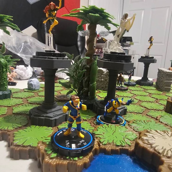 Stone Pillars Hero Scape Single Hex Obstacle | Tabletop Terrain ...