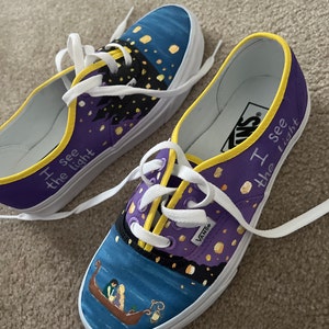 90s Inspired Hand Painted High Top Shoes - Etsy