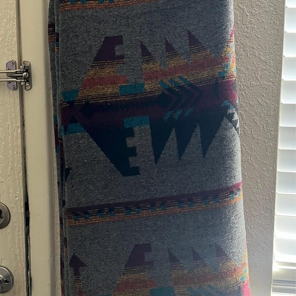 Aztec Wool Fabric by Meter / Southwestern / Printed Wool/ Soft Finish ...