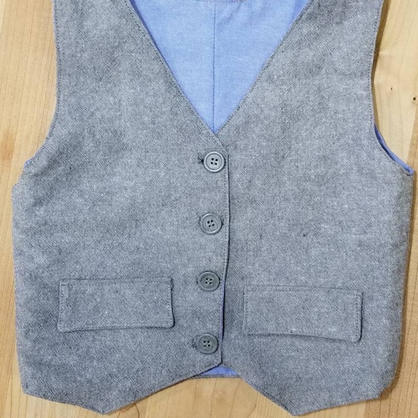 Boys VEST Pattern, Toddler Vest Pattern, Boys Sewing Pattern Pdf, Vest ...