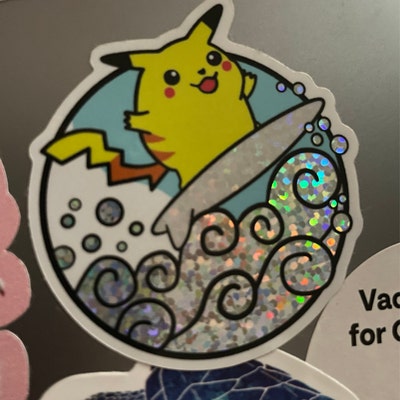 Surfing Pikachu Pokemon Inspired Sticker - Etsy