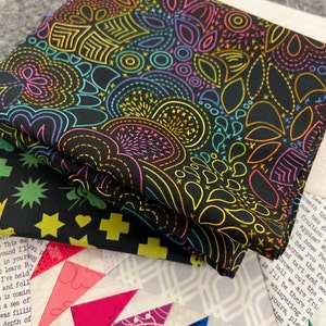 Tula Pink Kabloom Fabric Fat Quarter in Dusk From Moon Garden OOP HTF ...