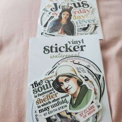 Catholic Sticker Bundle Mother Teresa St. John Paul St. Gianna Beretta ...