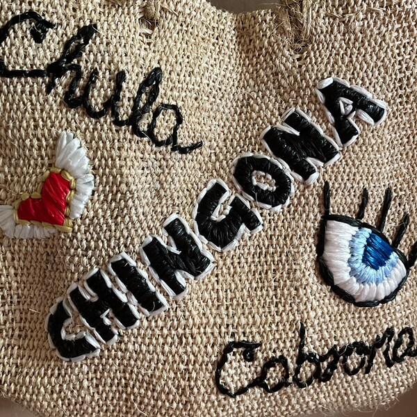 Chingona Henequen Embroidered Bag - Etsy