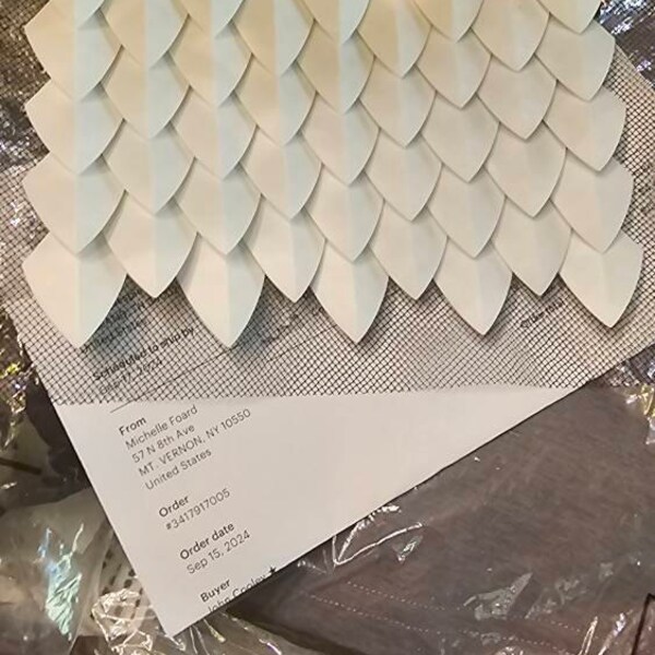 3D Printed Metallic Dragon Scales, Printed on Mesh Fabric, for Fantasy ...