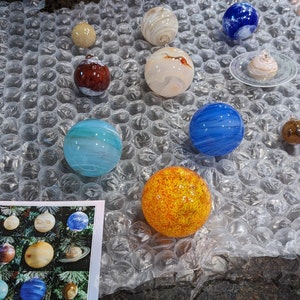 Blown Glass Solar System Drinking Glasses Full Set of 10 - Etsy