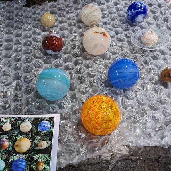 Blown Glass Solar System Ornaments - Full Set of 10! - Etsy