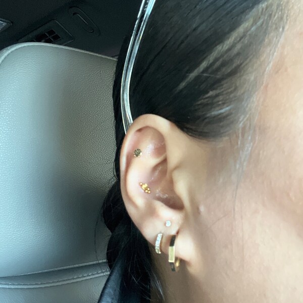 Conch Labret, 16 Guage, Internally Threaded, Conch Earring, 316L ...