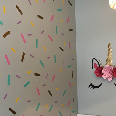 Confetti Strips Sprinkle Wall Decals Sprinkles Vinyl - Etsy