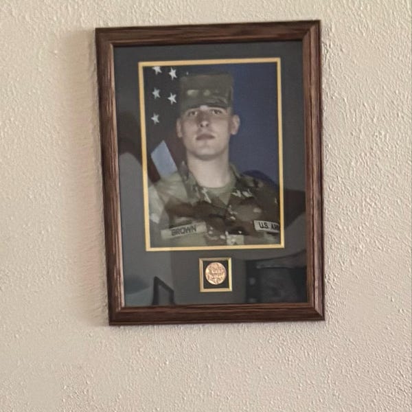 US Army Custom Military Photo Frame - 11" X 14" - Solid Red Oak - Real ...