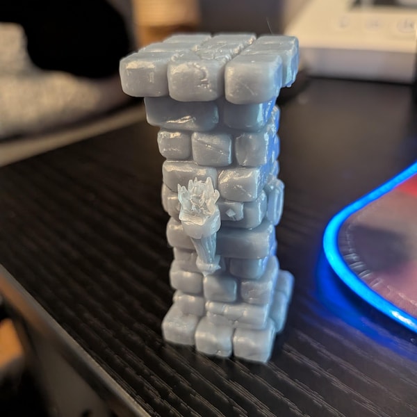 Column With Torch, LED Fantasy Miniatures, Light Effect, Dnd, TTRPG ...