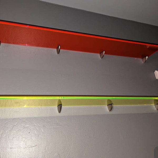 Perspex/acrylic Coloured Shelves Smoked Dark Grey for Interiors - Etsy