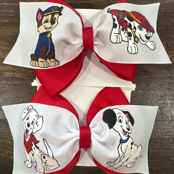 Back to School Hand Painted Hair Bows, Back to School, Hair Bow, School ...