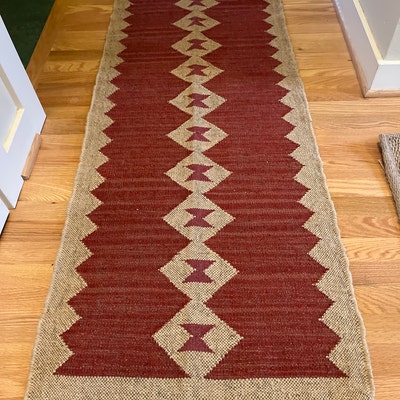 Wool Jute Kilim Area Runner Rugs Lobby Hallway Kitchen Outdoor Stair ...