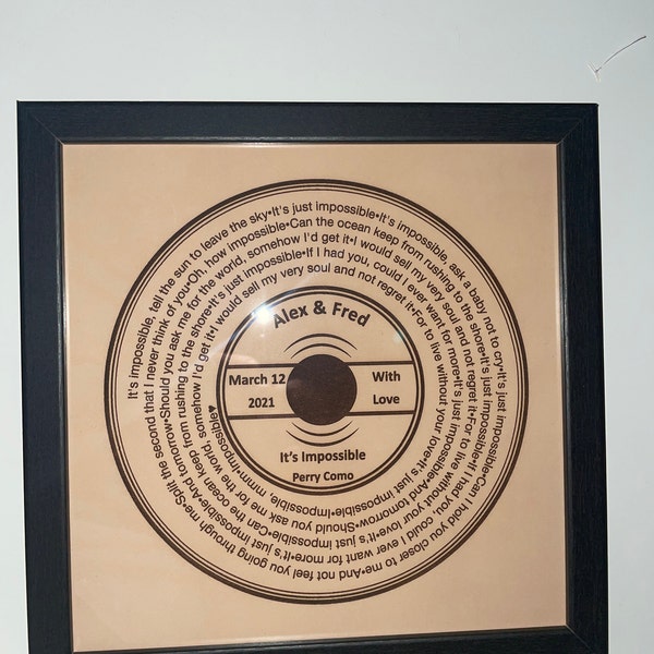 3rd Anniversary Gift First Favorit Dance Song Personalized Leather ...