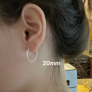 Large Silver Hoop Earrings. Solid 925 Sterling Silver Hoops ...