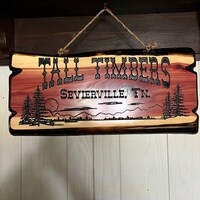 Elk Trees Nature Custom Live Edge Bark Red Cedar Wood - Etsy