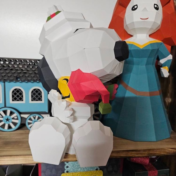 Snoopy, DIY, Papercraft, PDF, Svg, Dxf, Low Poly, 3D Model, Craft ...