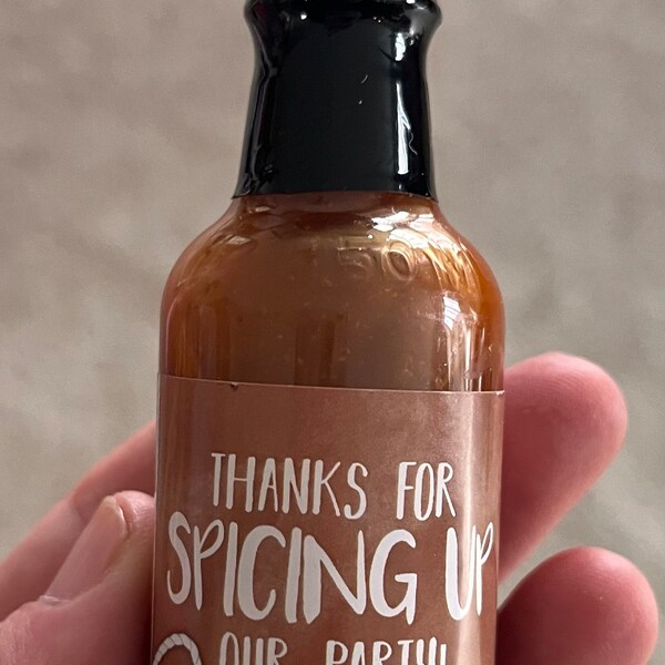 Hot Sauce Party Favors, Hot Sauce Gift, Party Favors, Mini Hot Sauce ...