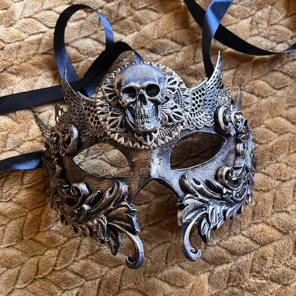 Gothic Masquerade Mask, Skull Mask, Masquerade Mask for Men, Pagan Mask ...
