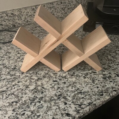 Handcrafted Oak Wood Wine Rack - Etsy