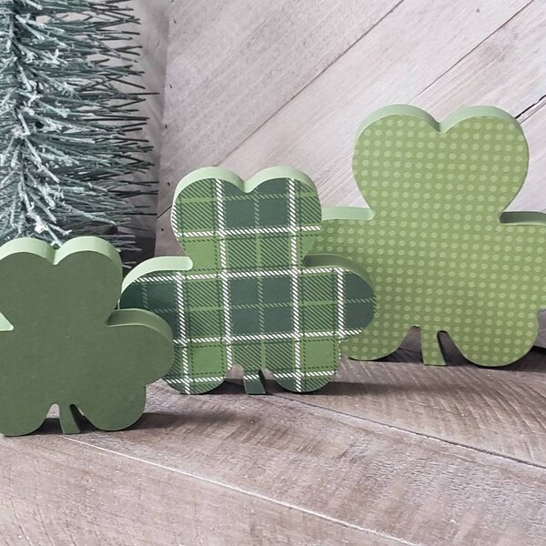 DIY Wood Shamrock Craft- Set of 3- Three Leaf Clover Cutout- Craft for ...