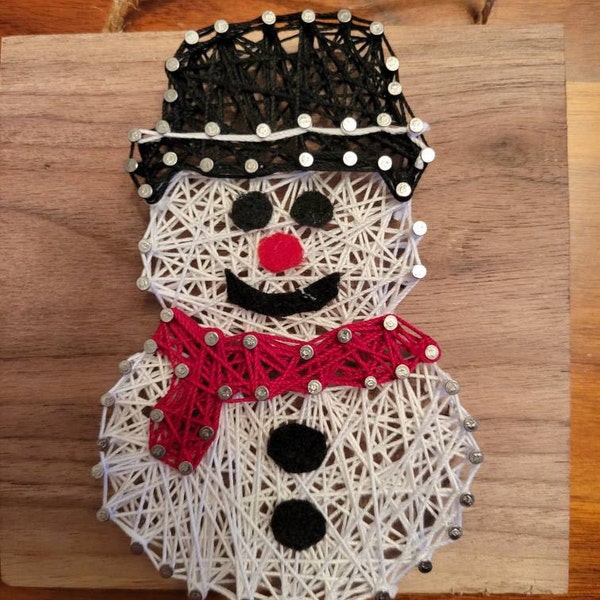 5" X 5" Snowman String Art Kit | DIY Adult Christmas Holiday Craft ...
