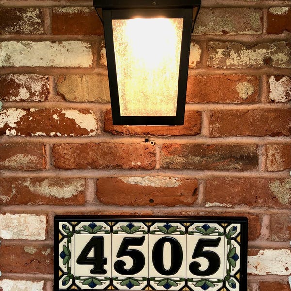 House Numbers Address Tiles Framed Set Custom Address Tiles Sign Hand ...