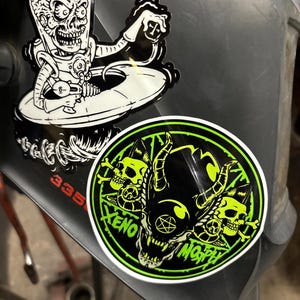 Psycho Zombie Vinyl Sticker, Horror Punk Decal, Psychobilly Rockabilly ...