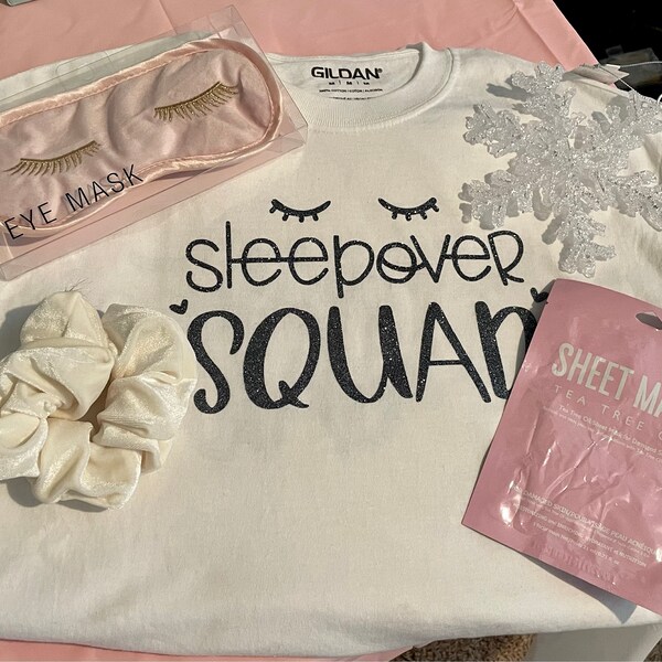 Sleepover Squad SVG Vector Cutting File. Cute Slumber Party Quote ...