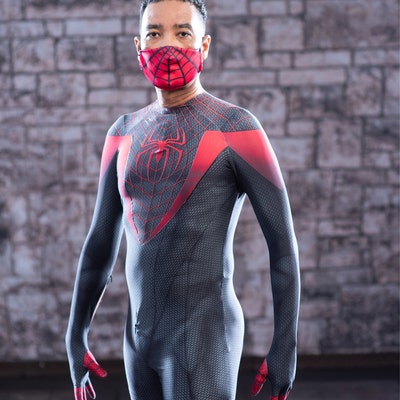 Spiderman Face Mask With Filter Pocket 2 Filters Reusable Washable 3 ...